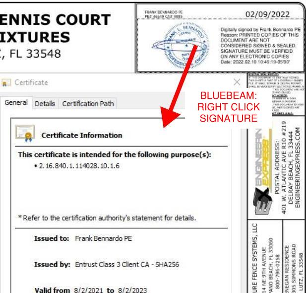 How To Validate A Digital Signature On An Engineers Digitally Sealed Plan Engineering Express 